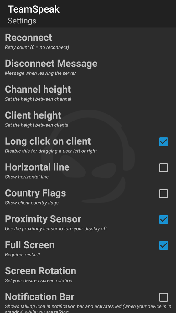 TS3 Mobile - Continuous transmission - Mobile - TeamSpeak