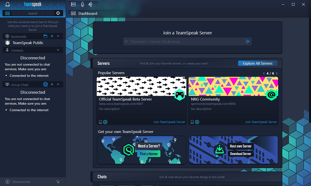 Unable to connect to messenger service / myTeamspeak - TeamSpeak 6 Client - TeamSpeak