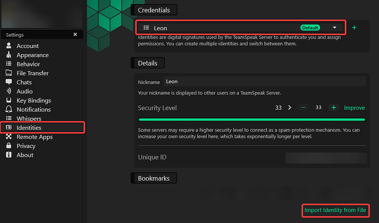 Login / user settings - migrating from TS3 to TS5 Client - TeamSpeak ...