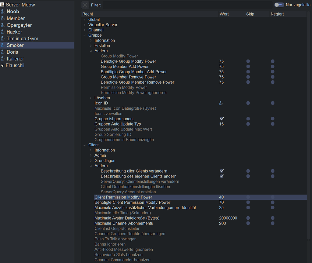 Kriege es nicht hin die Rechte so einzustellen wie ich es will ...