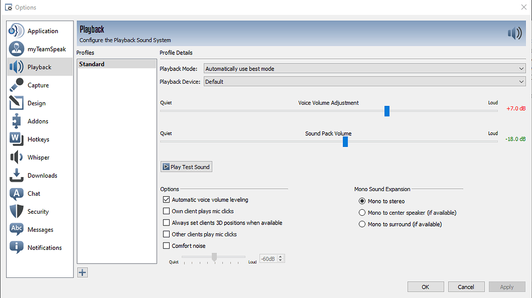 No Sound-Playback with TeamSpeak 3 Client - TeamSpeak 3 Client - TeamSpeak