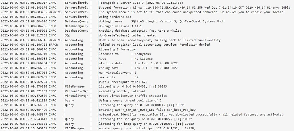 TeamSpeak Server no working - TeamSpeak 3 Server - TeamSpeak